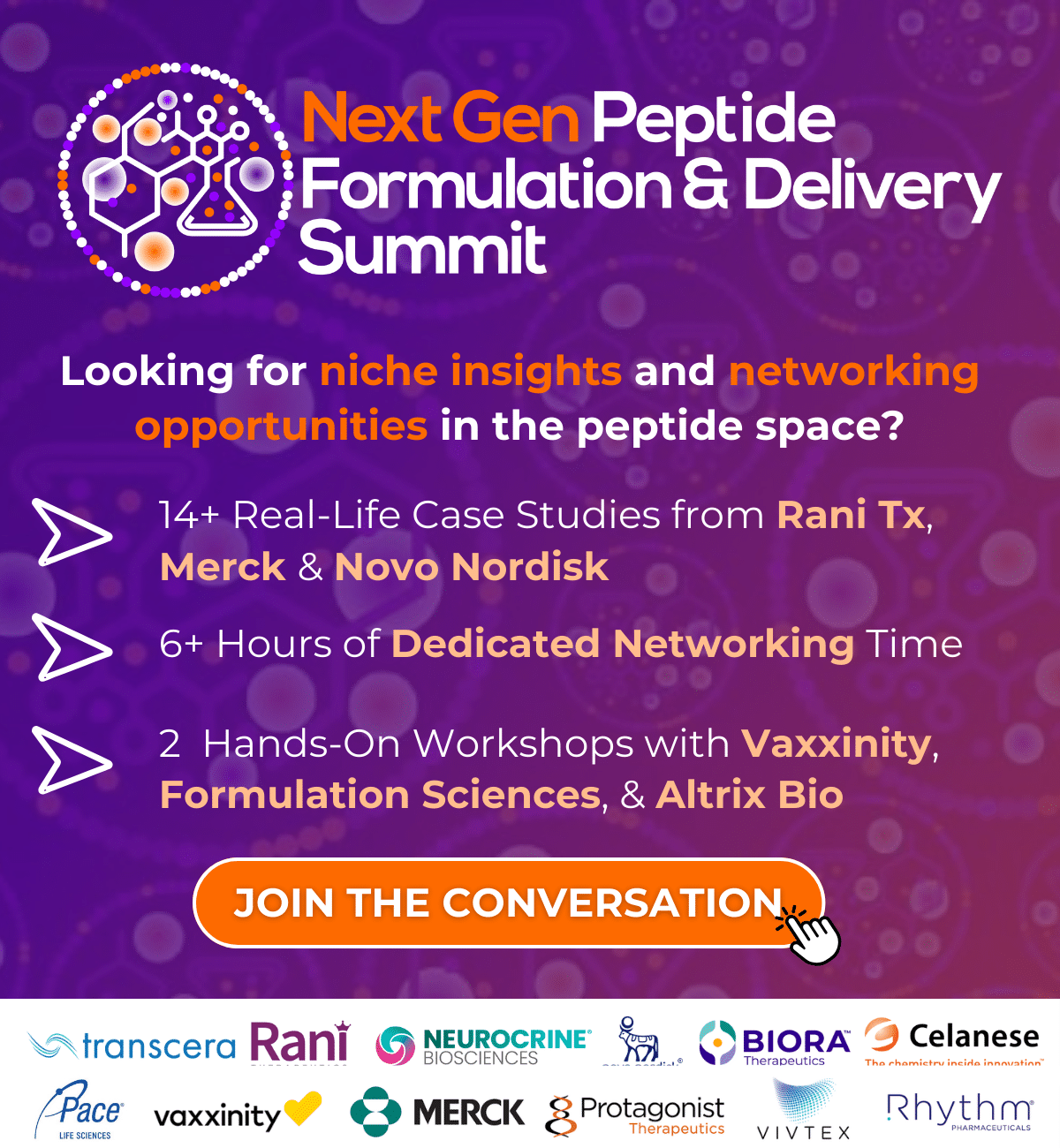 The Next Gen Peptide Formulation & Delivery Summit 2024 • Biopharma Asia