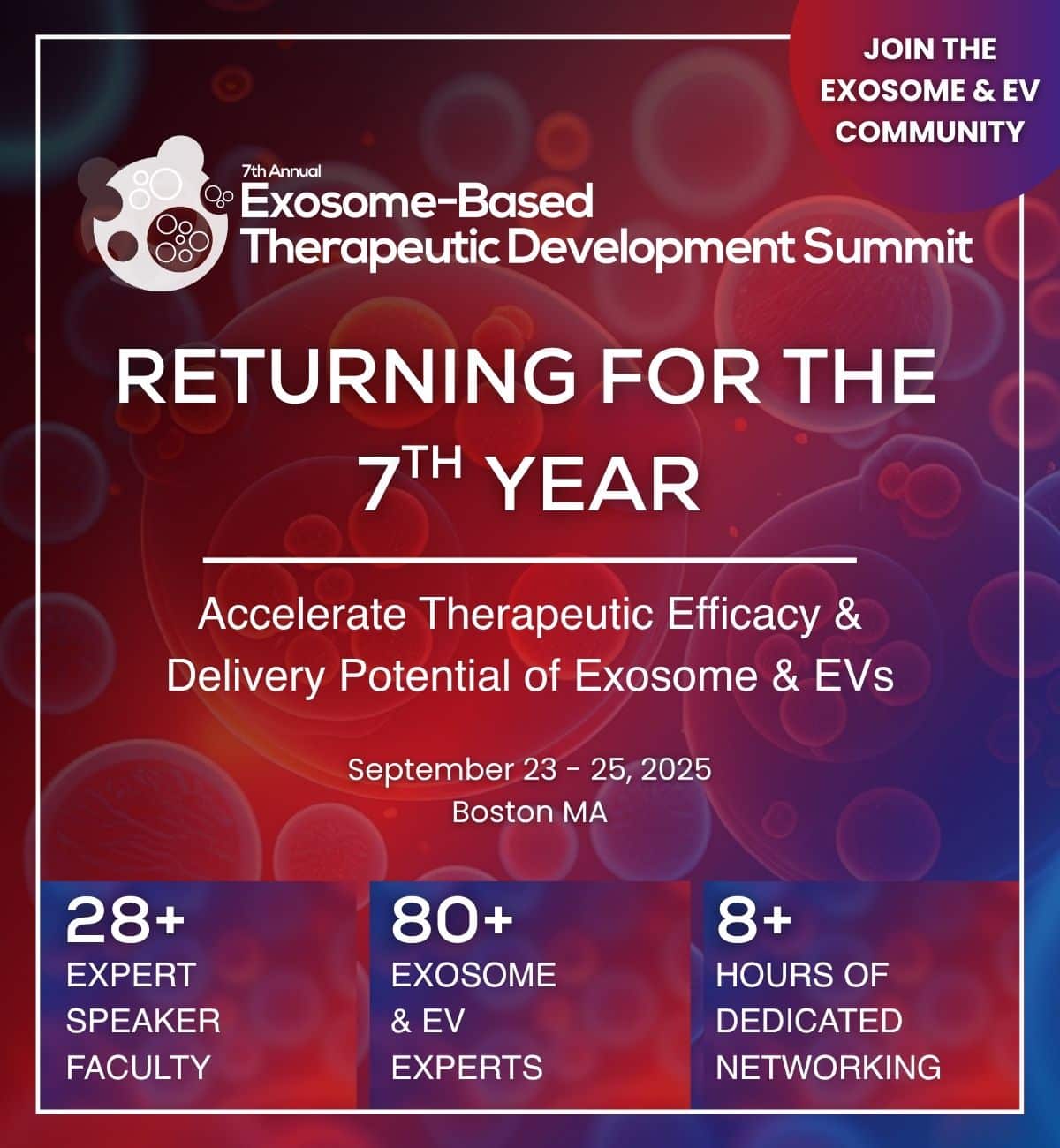 7th Exosome-Based Therapeutic Development Summit 2025 • Biopharma Asia